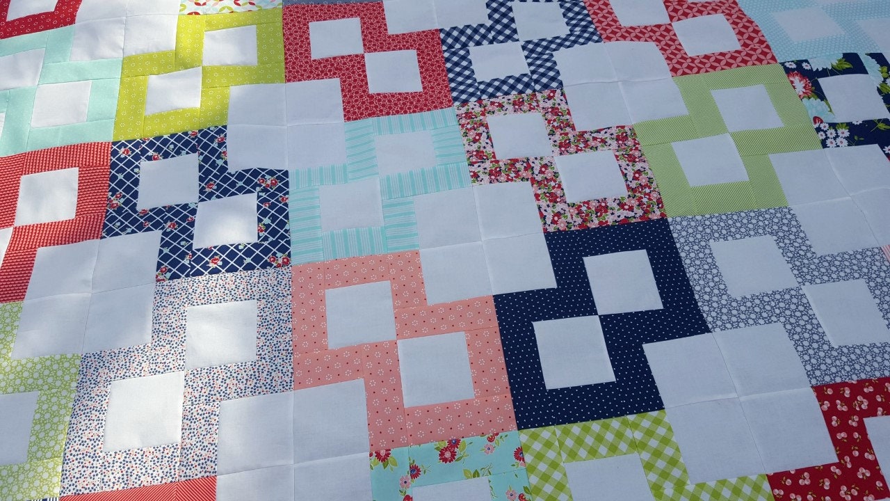 PDF Lap Quilt Pattern ... Quick and Easy ... Jelly Roll & Layer Cake ...