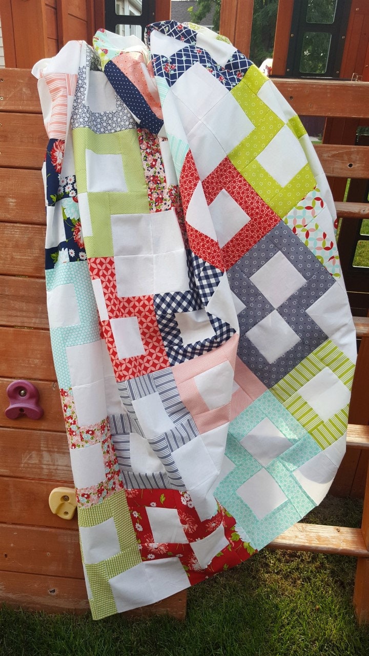 PDF Lap Quilt Pattern ... Quick and Easy ... Jelly Roll & Layer Cake ...