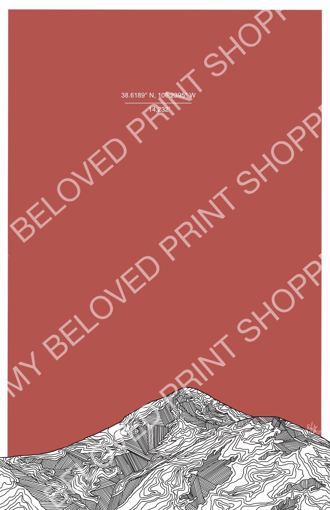 Mount Shavano Downloadable Poster - Etsy Hong Kong