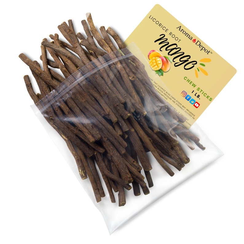 Licorice Root Chew Sticks -100% Pure Natural & Flavored. Glycyrrhiza ...