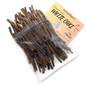 WHITE CAKE Chew Sticks Licorice Root Miswak Stick 100% Pure | Flavored ...