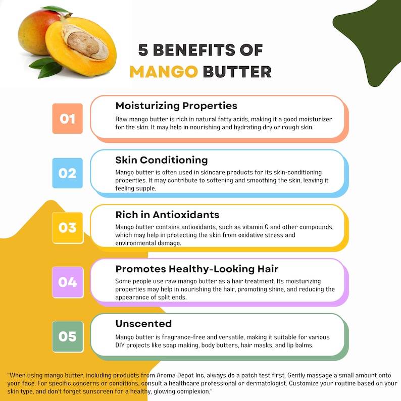Raw Mango Butter, 100% Pure Organic, Skin & Hair - Etsy