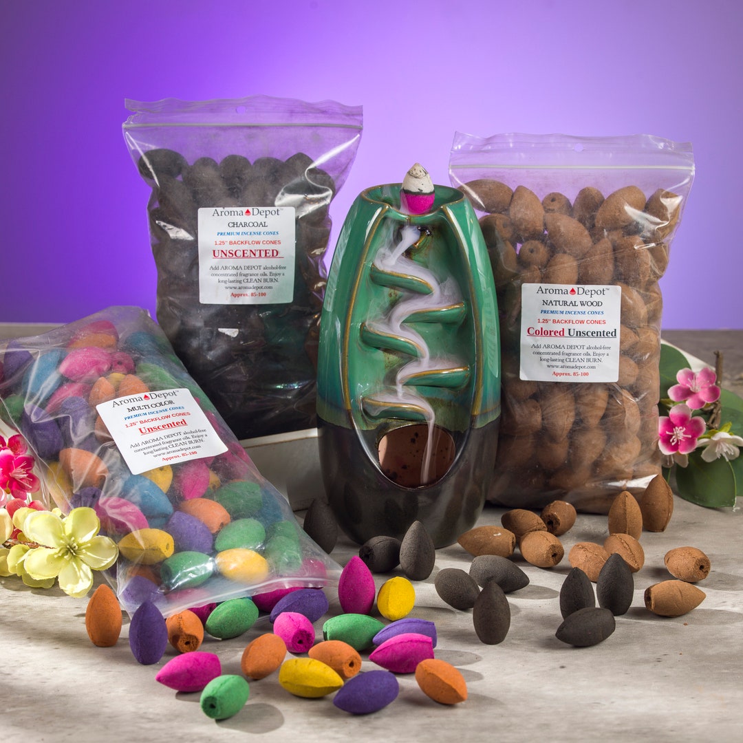 Unscented Backflow Incense Cones - Natural Joss Powder or Charcoal - Etsy