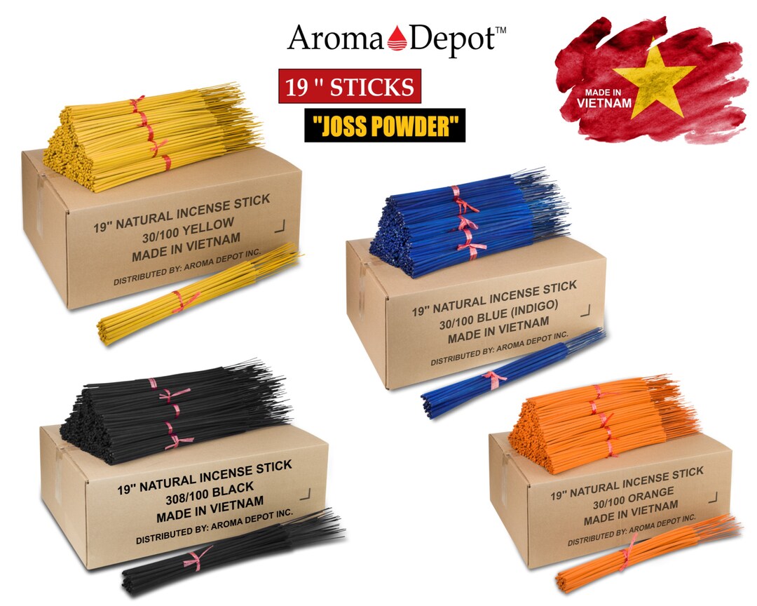 Unscented Incense Sticks 19'' Jumbo Wholesale Wood Punks Joss Powder ...