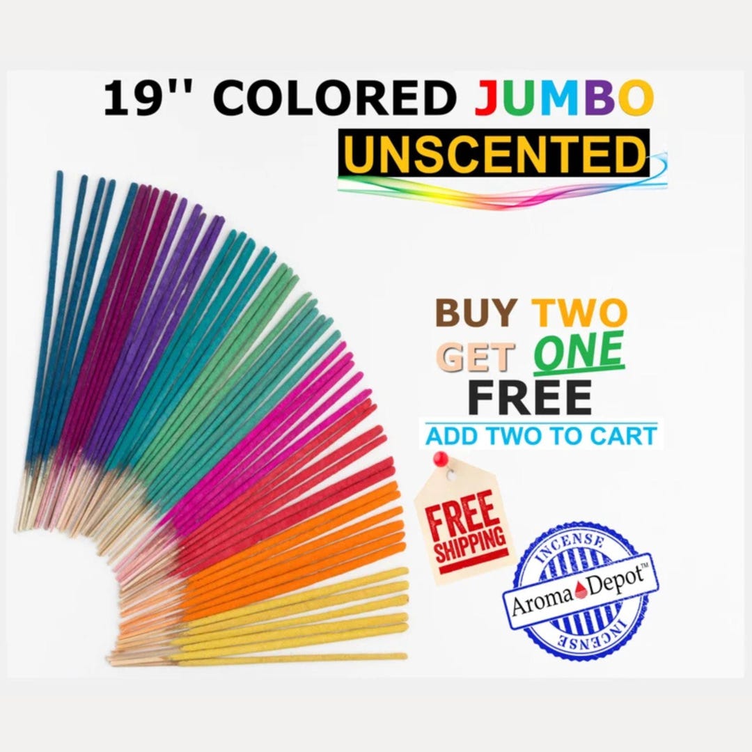 19-inch XL Jumbo Unscented COLORED Incense Sticks. Make Your Own ...