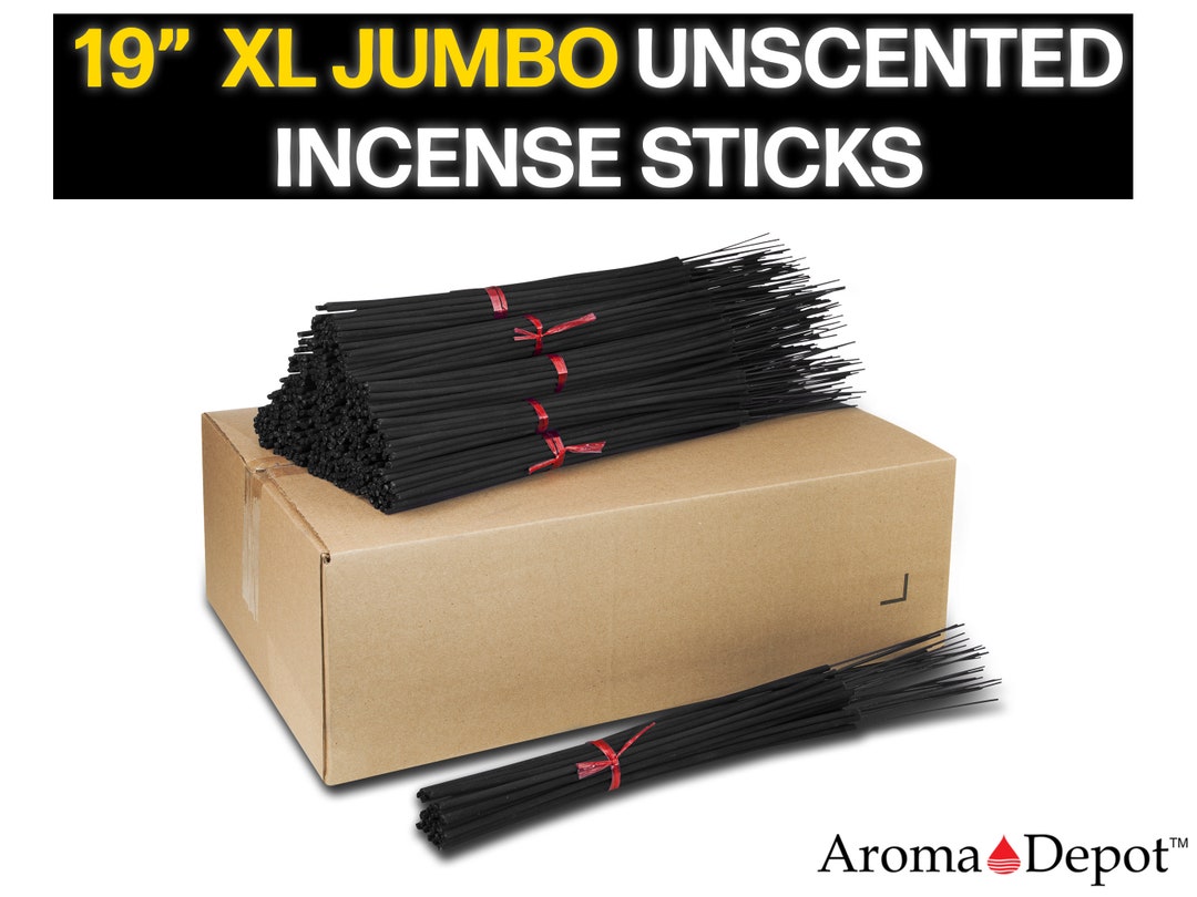 BLACK Jumbo Unscented Incense Sticks 19'' Bulk Wholesale Wood Punks ...