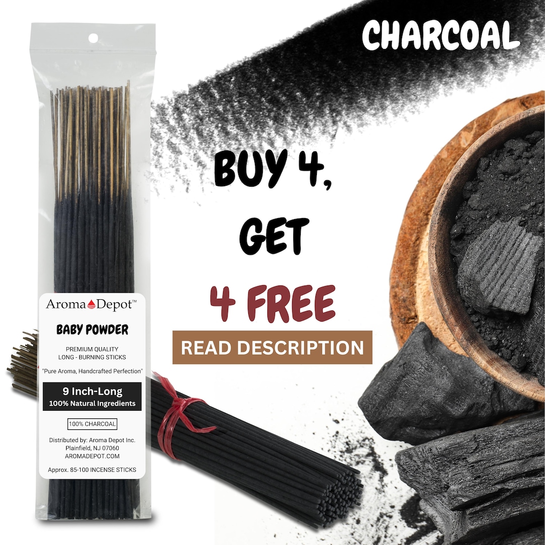 100 Sticks 9 Inch CHARCOAL Incense Sticks. Wholesale 9'' Scented ...