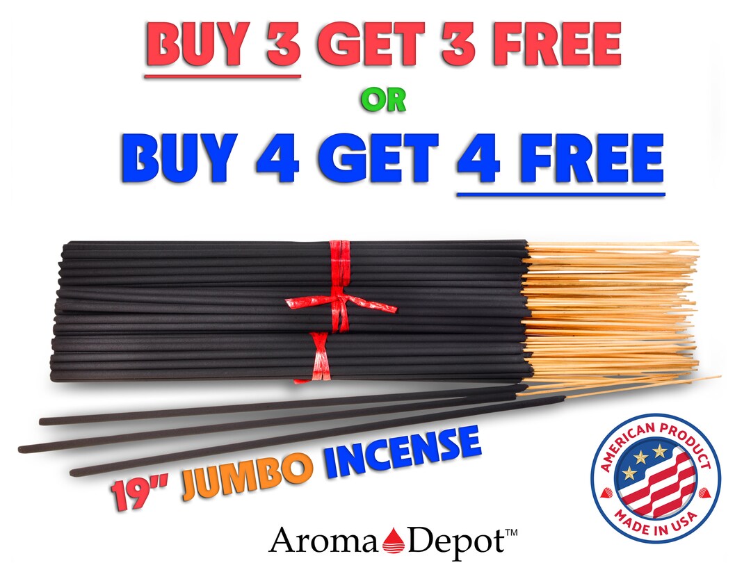 30 Jumbo Incense Sticks 19 Charcoal Handmade & Dipped in Scented ...