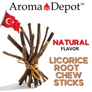 NATURAL Chew Sticks Licorice Root Miswak Stick 100% Pure & Unflavored ...