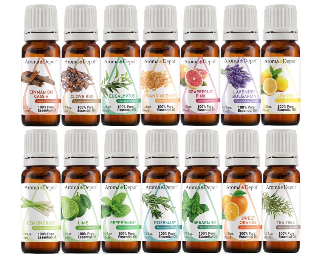 Essential Oil Set - 14 Set - 100% Pure, Undiluted, Therapeutic Grade 10 ...