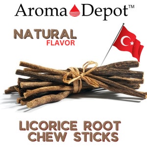 NATURAL Chew Sticks Licorice Root Miswak Stick 100% Pure & Unflavored ...