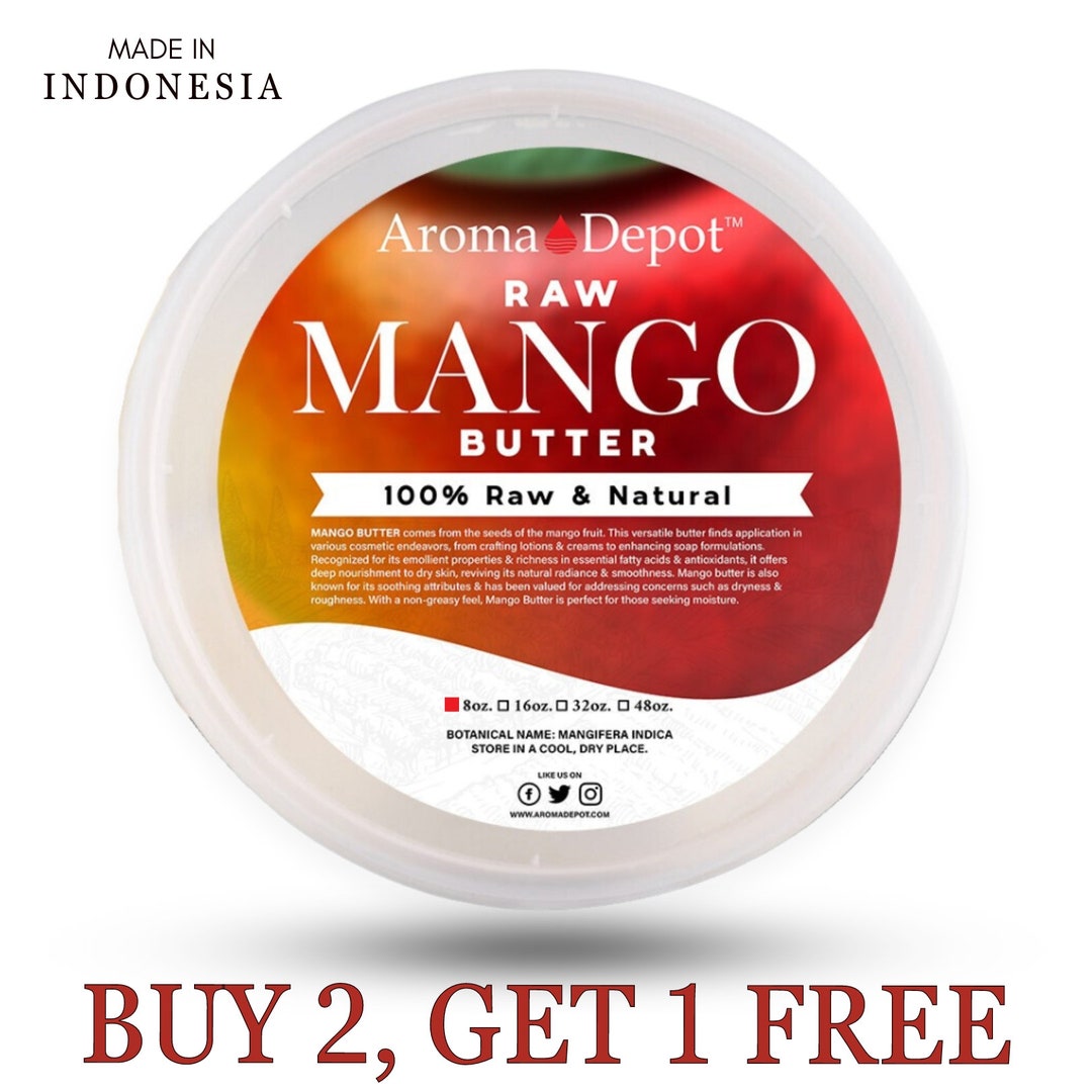 Mango Butter 8 Oz. Bulk Natural 100% Pure Raw Organic Mango Butter Skin ...