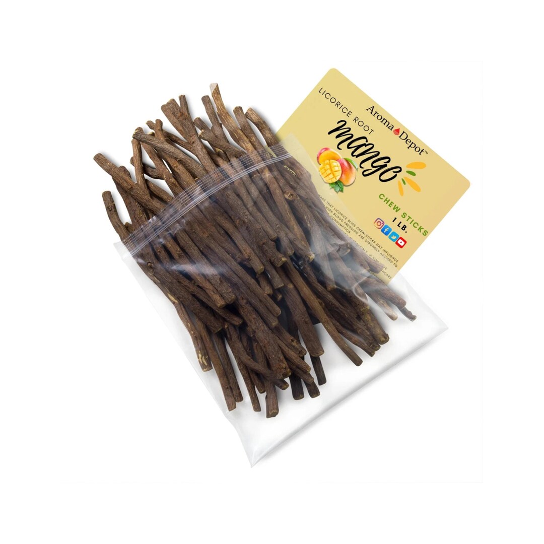 Mango Flavored Licorice Root Chew Sticks | Natural Miswak Stick ...