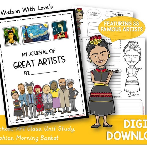 Famous Artist Journal My Journal of Great Artists Art - Etsy