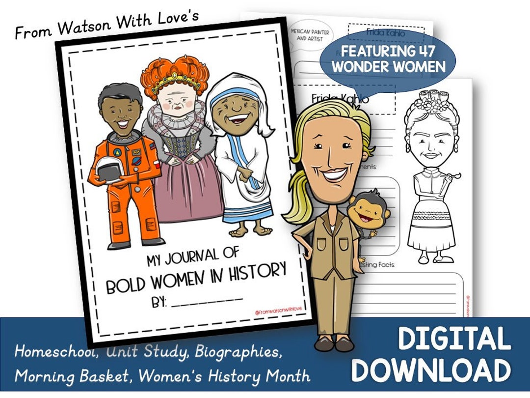 Bold Women in History Journal | Homeschool Biography Unit (digital ...