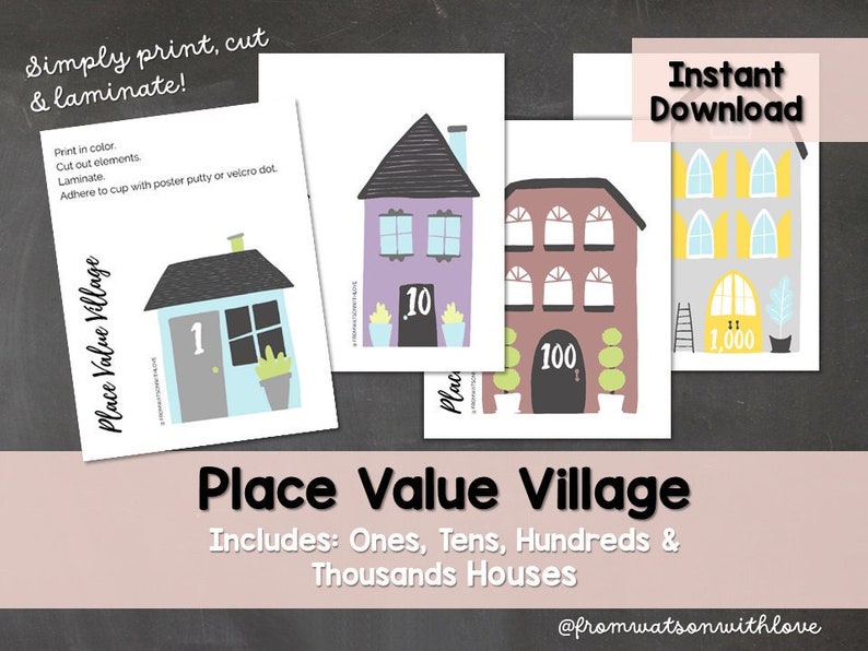 Place Value Village Homeschool Printable Math - Etsy