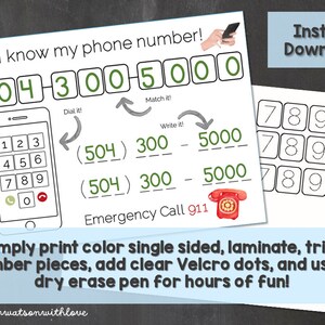Life Skills Practice | Printable | Address Activity | Phone Number ...