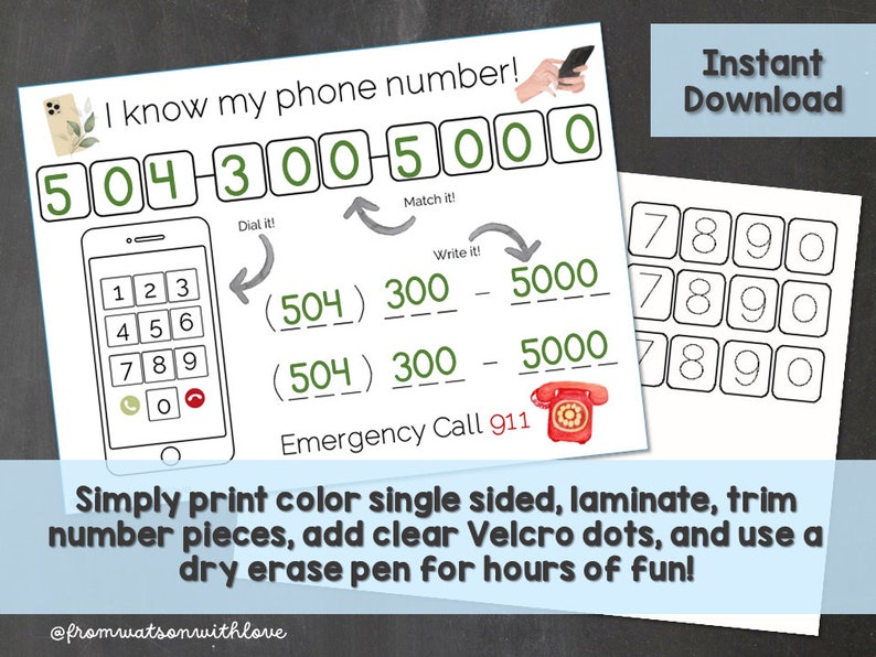 Life Skills Practice | Printable | Address Activity | Phone Number ...
