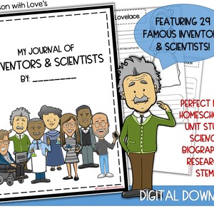 Famous Inventors and Scientists Journal My Journal of - Etsy