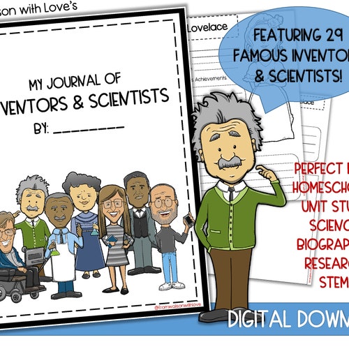 Famous Inventors and Scientists Journal My Journal of - Etsy