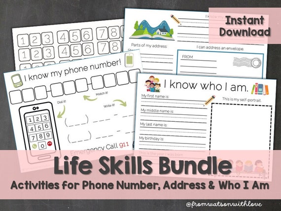 Life Skills Activities Worksheets