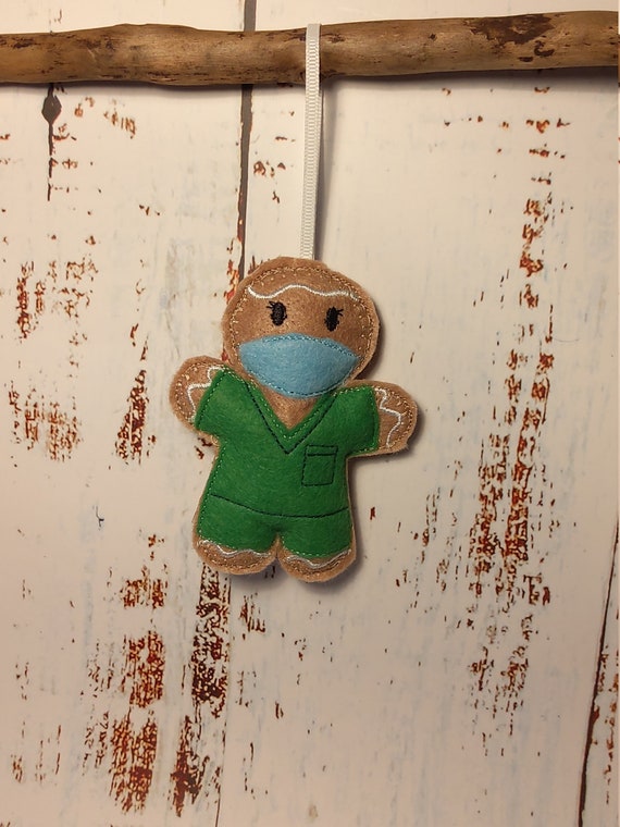 Doctor or Surgeon Gingerbread Person Wearing Scrubs - Etsy
