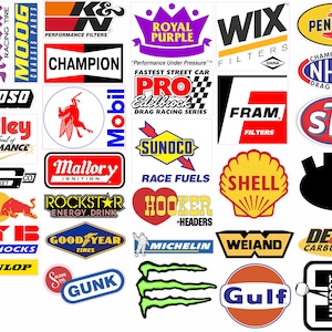 Racing Decals Stickers Drag Race NHRA Nascar Bumper Sticker Vinyl ...