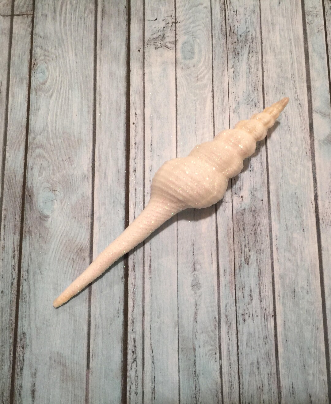 Sea Shell Ornament/spindle Shell/opalescent Glitter/beach/christmas ...