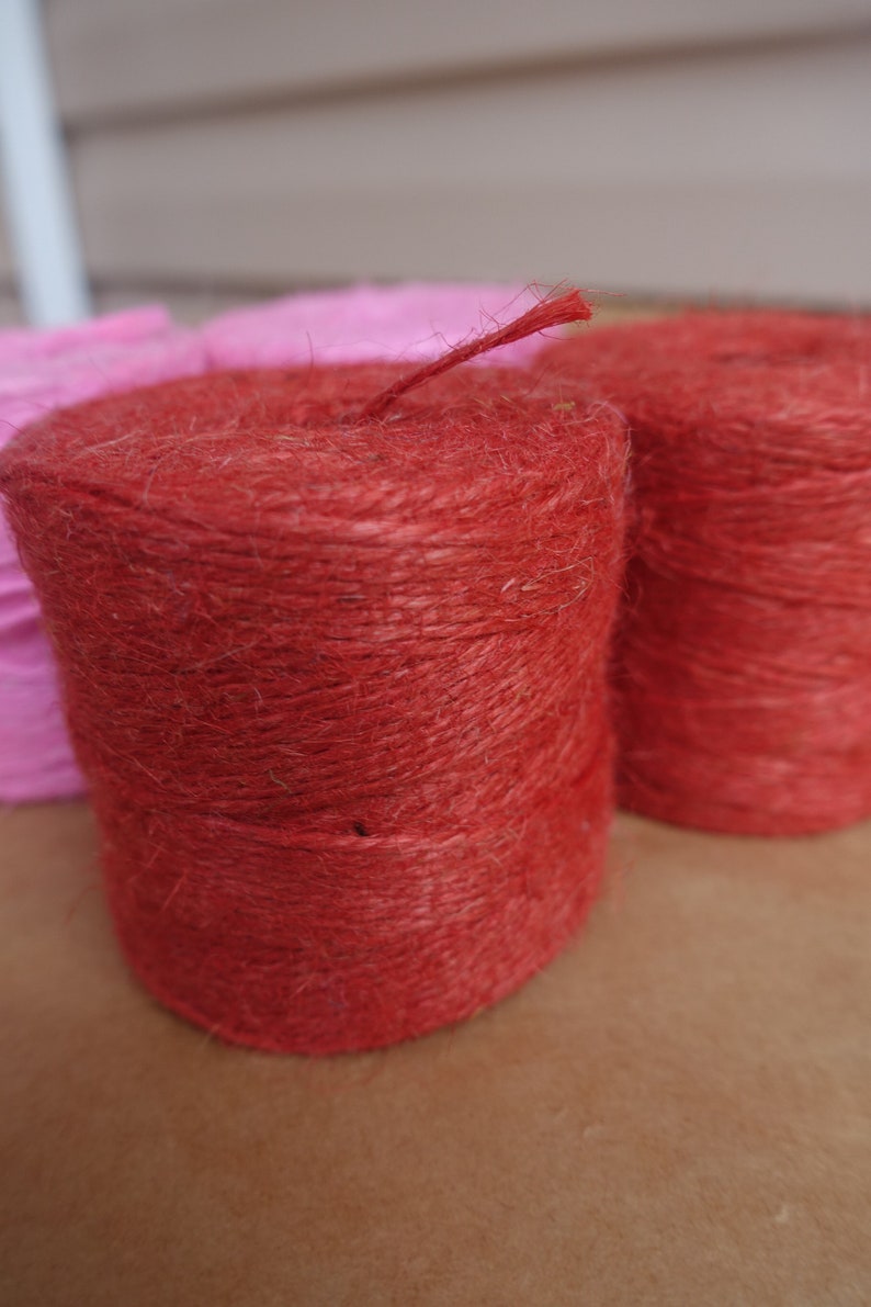 Natural Red Jute Twine Jute Burlap Twine Macrame Cord 1mm | Etsy