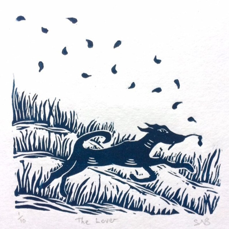 Lino Print of Dog Limited Edition Linoprint - Etsy UK