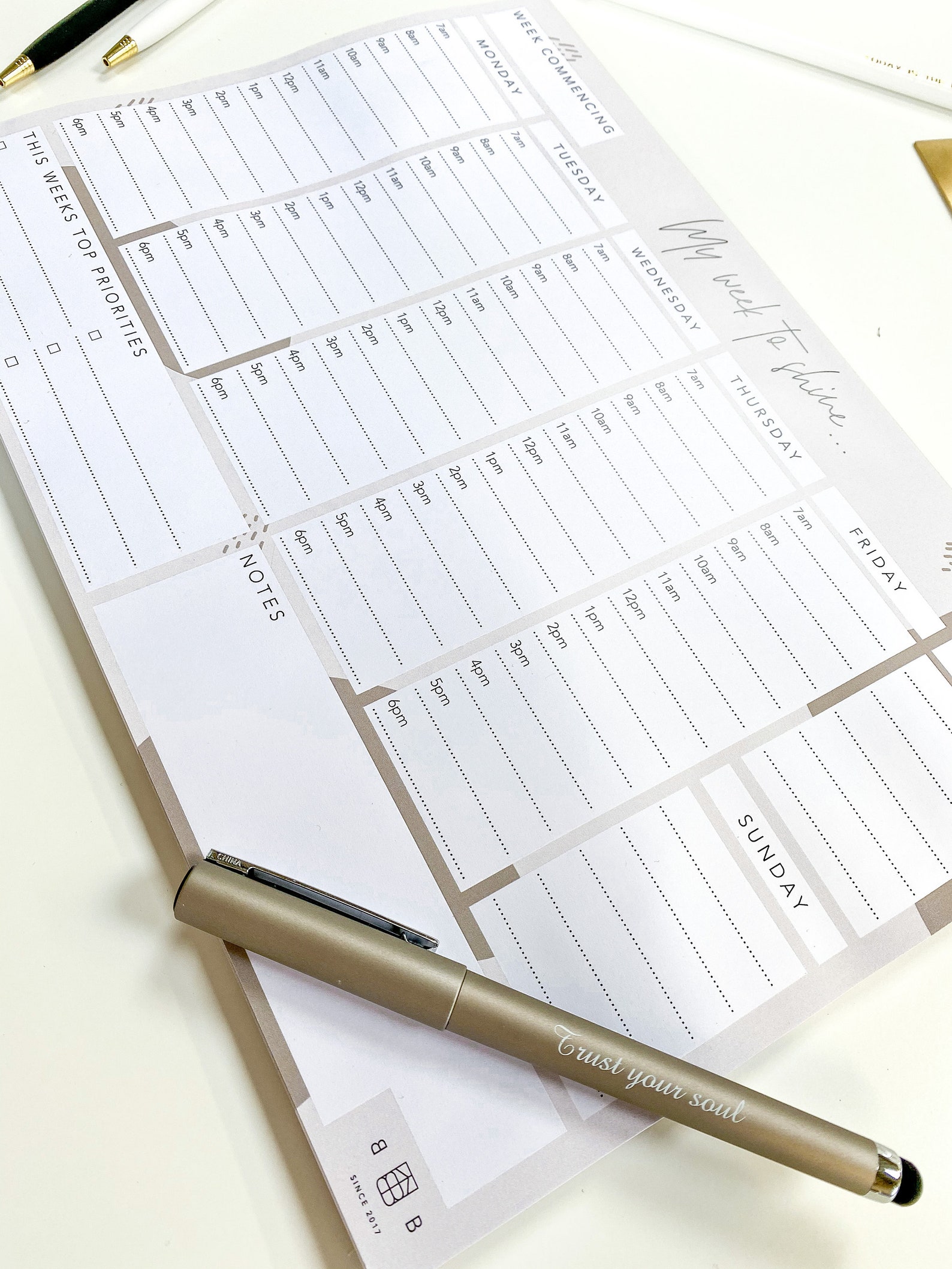 A4 Weekly Planner Desk Planner A4 Planner Weekly Planner - Etsy UK