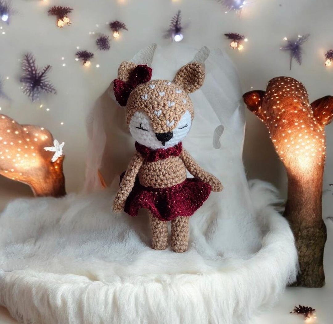 Crocheted Fawn Plush. Handmade. Ready to Ship. Amigurumi Fawn. Children ...