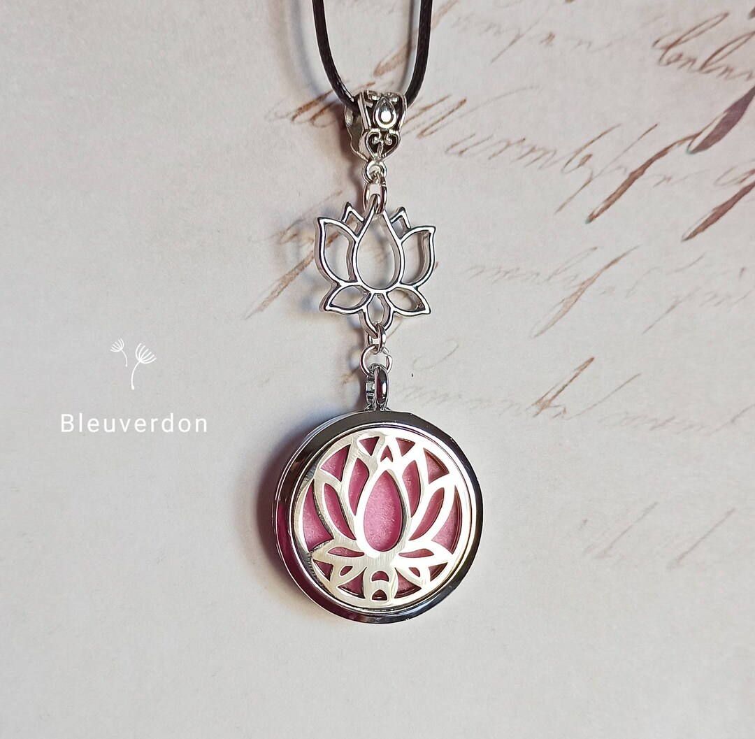 Aromatherapy Lotus Flower Perfume Diffuser Necklace - Etsy