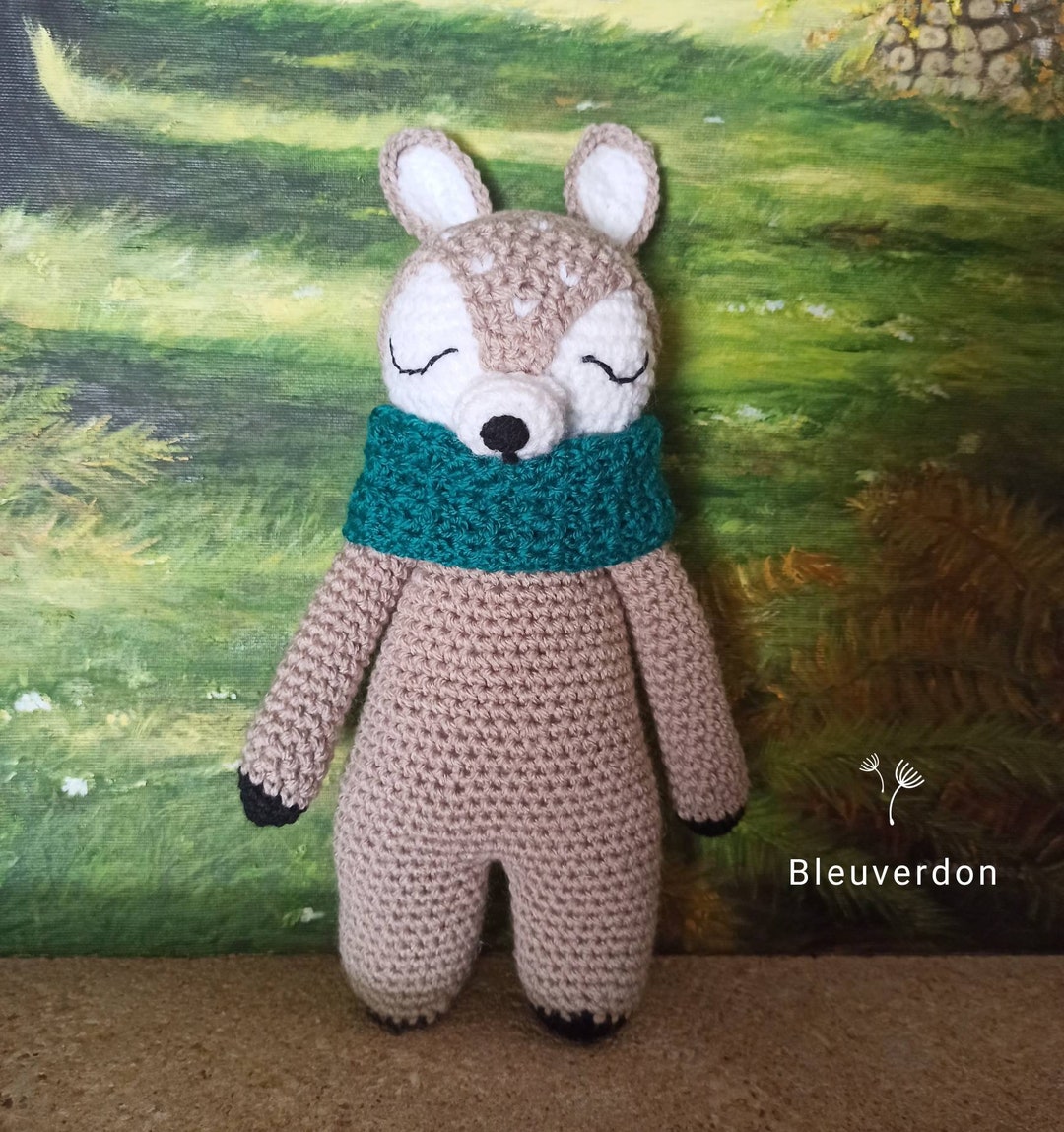 Crocheted Fawn Plush Toy. Handmade. Ready to Ship. Amigurumi Fawn ...