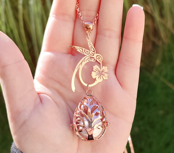 Hummingbird necklace rose gold store