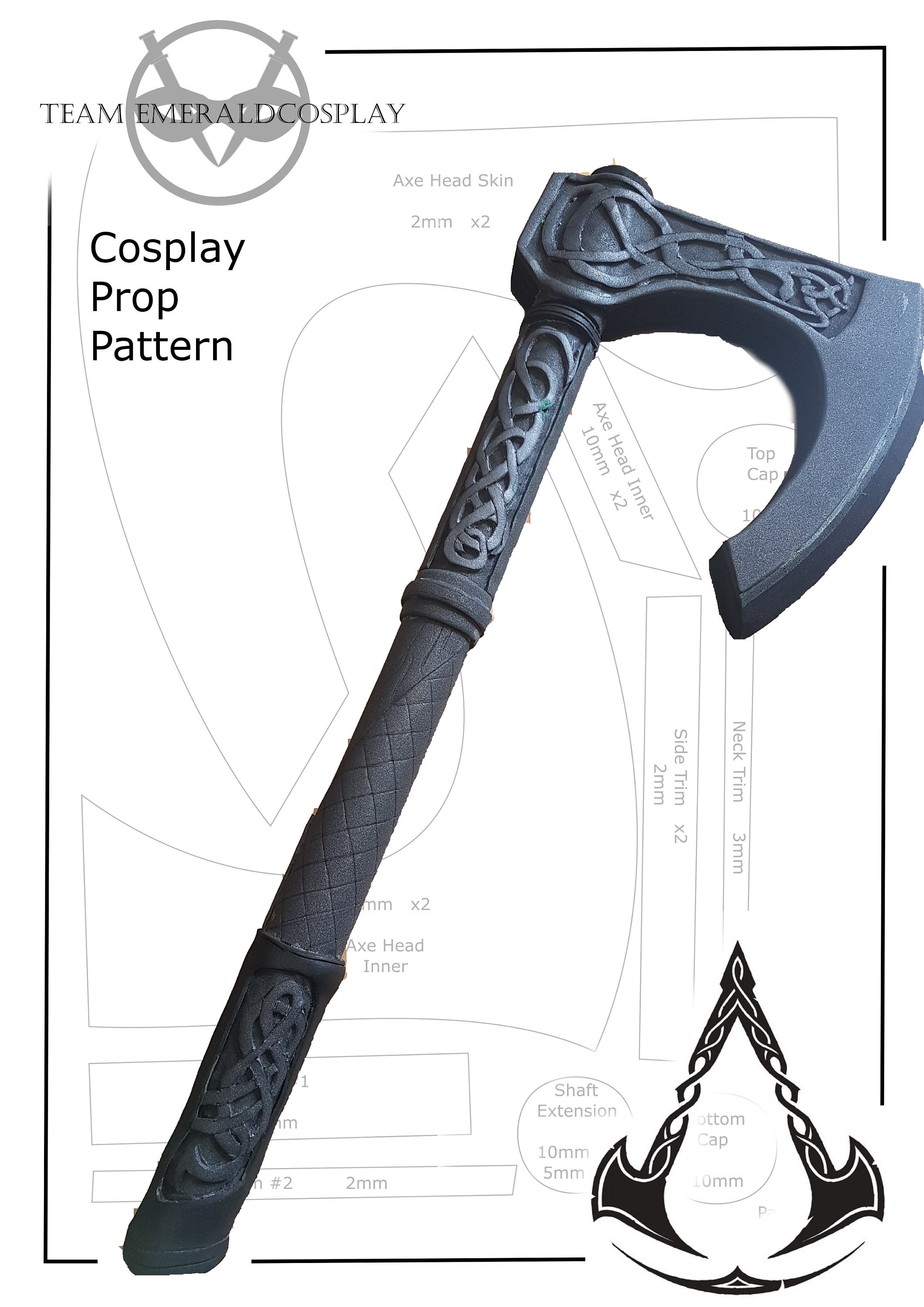 Viking Axe - EVA Foam Template - Etsy