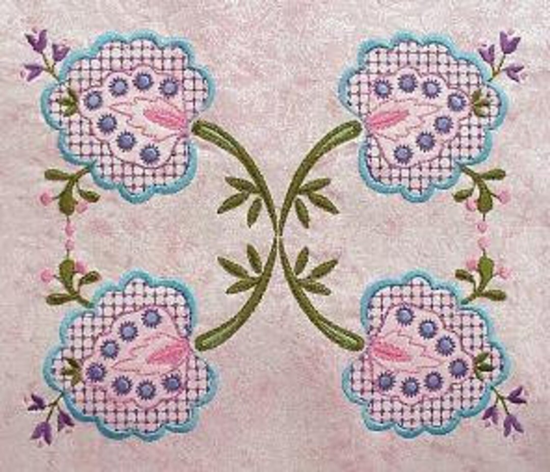 Plaid Flowers Set for Machine Embroidery-set 3 Designs - Etsy
