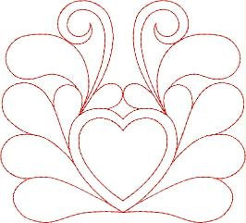 Feather Quilting Designs #7 Set of 4 - Etsy