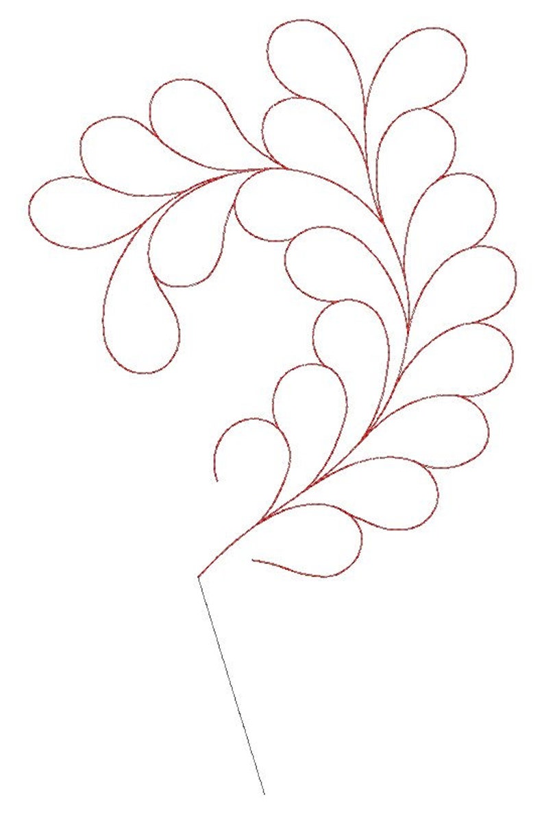 Border Feather Quilting Designs#2 Set of 3 Sizes - Etsy