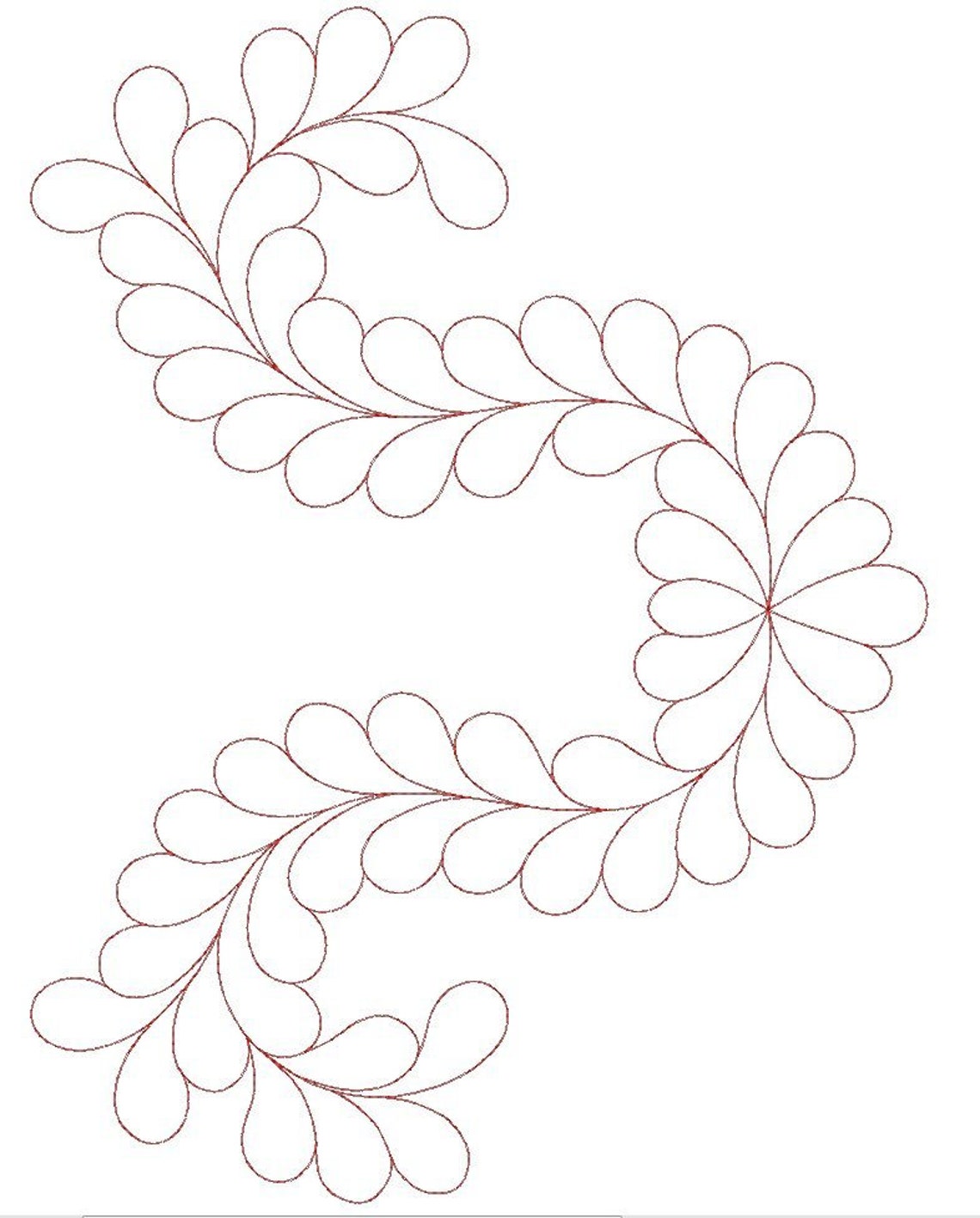 Border Feather Quilting Designs#2 Set of 3 Sizes - Etsy