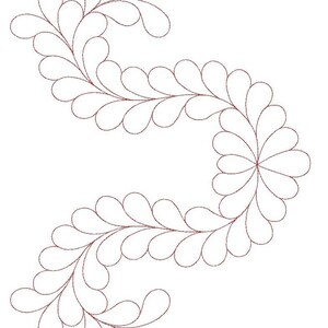 Border Feather Quilting Designs#2 Set of 3 Sizes - Etsy