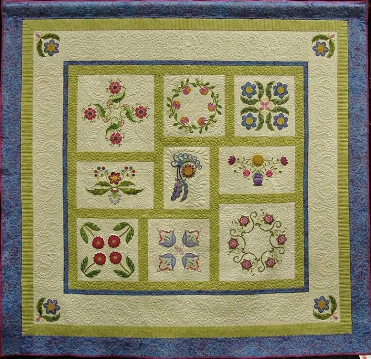 Jacobean Elegance Quilt Pattern for Machine Embroidery Machines - Etsy