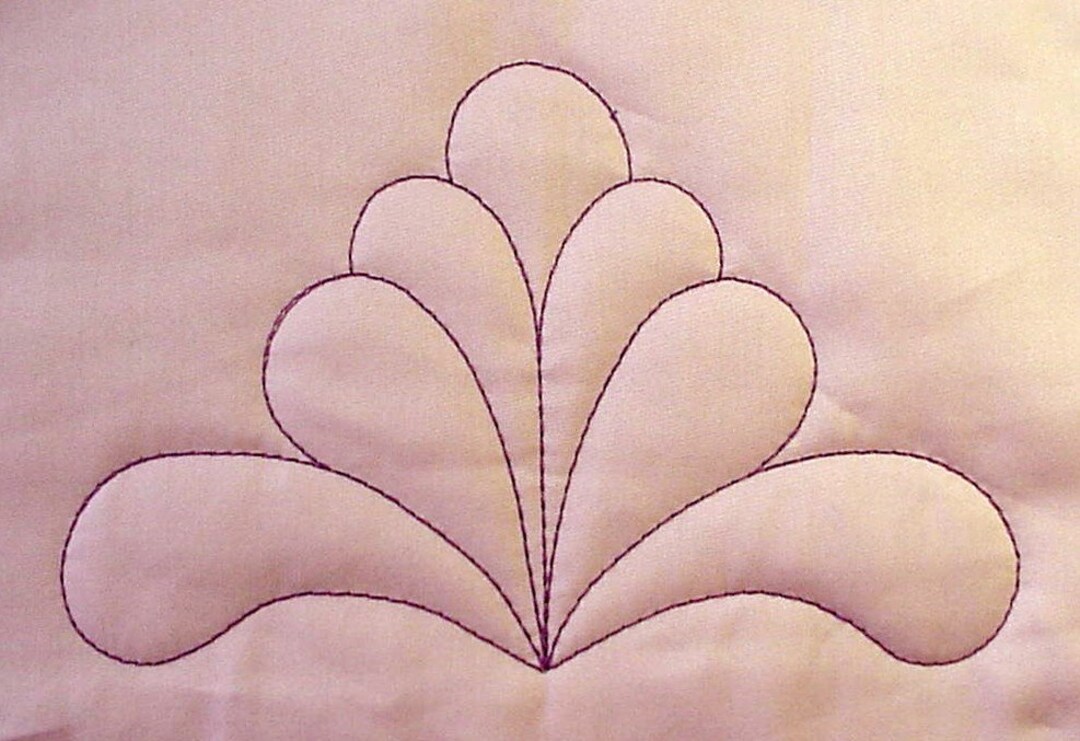 Feather Quilting Designs for Machine Embroidery #1 Set of 10 Different ...