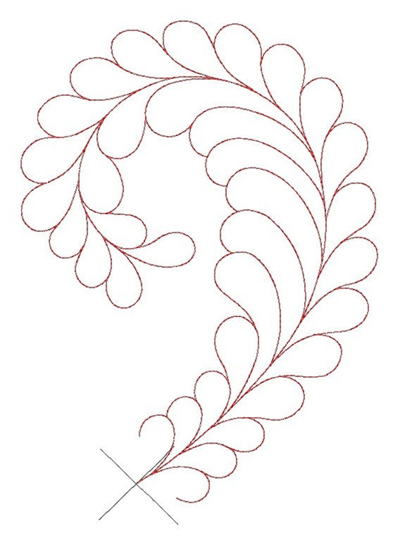 Border Feather Quilting Design-1 - Etsy