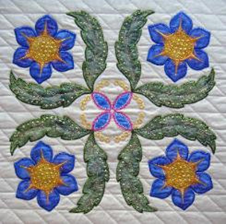 Jacobean Elegance Quilt Pattern for Machine Embroidery Machines - Etsy