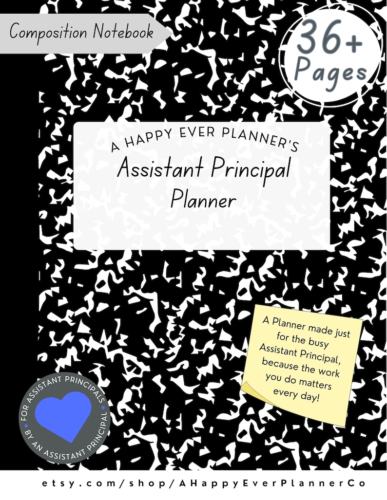Assistant Principal Planner - Composition Book - Etsy Canada
