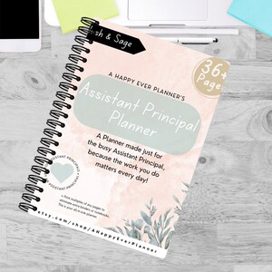 Assistant Principal Planner - Blush & Sage Floral - Etsy