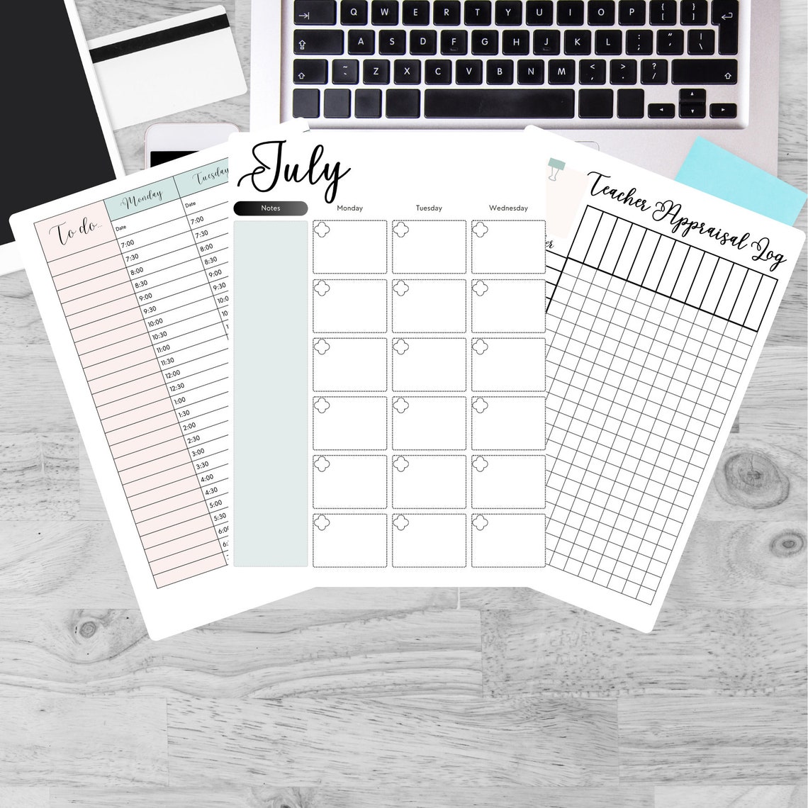 Assistant Principal Planner - Blush & Sage Floral - Etsy