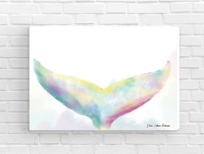Mermaid Art, Mermaid Decor, Watercolor Painting Abstract, Bedroom ...