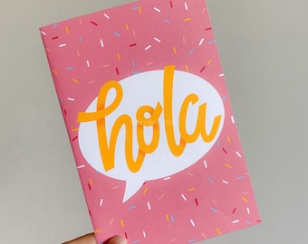 Printable Hola Card, Digital Download Hello Card, Minimalist Greeting ...